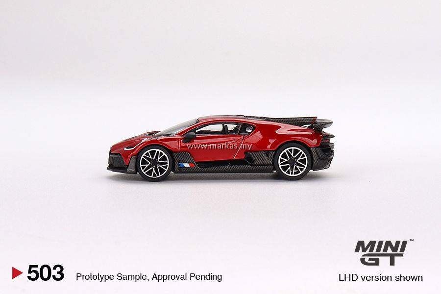 (PO) MINI GT 1/64 #503 BUGATTI DIVO RED METALLIC