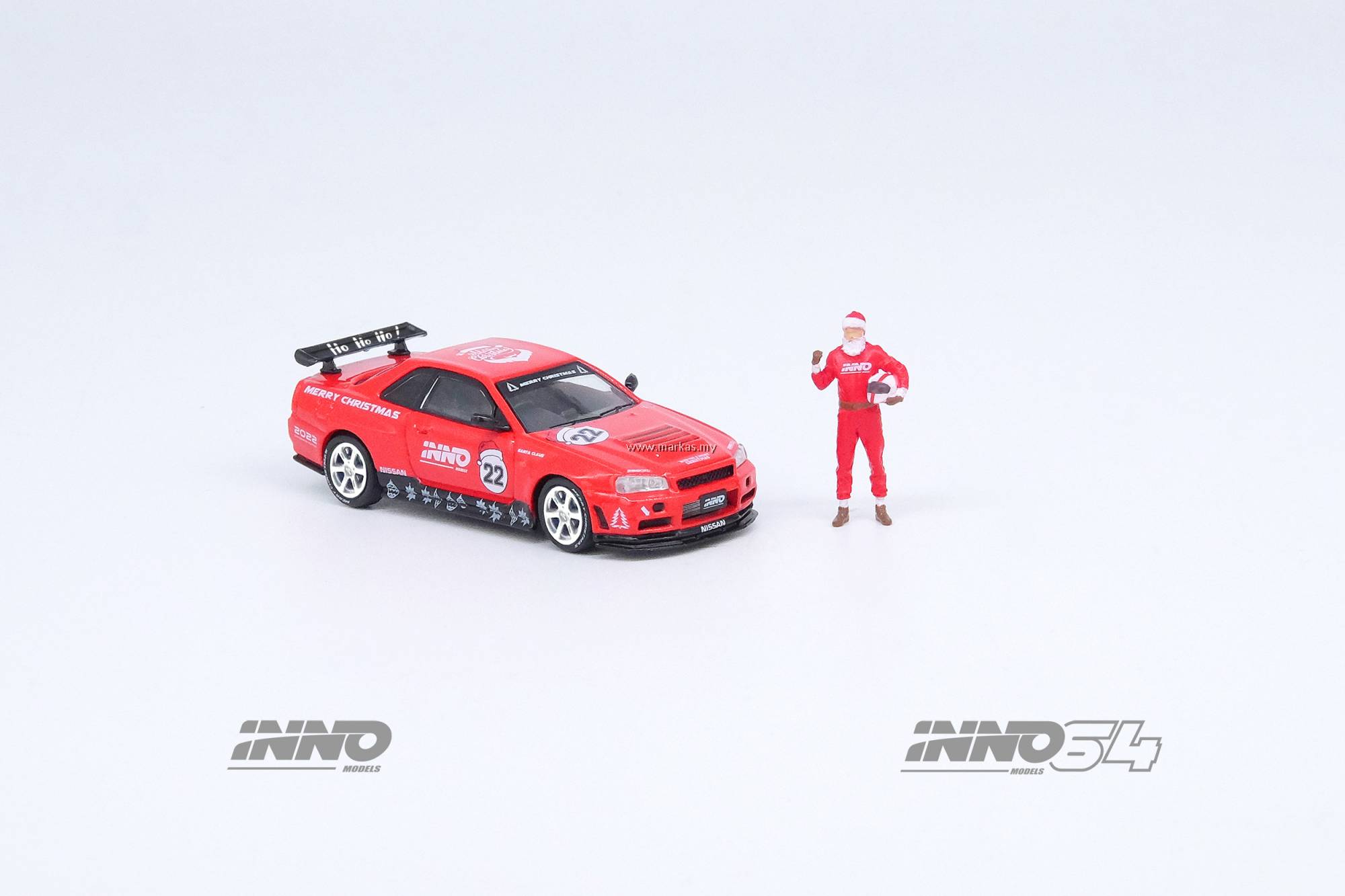 INNO MODELS INNO64 1/64 NISSAN SKYLINE GT-R R34 X'MAS 22 SPECIAL ...