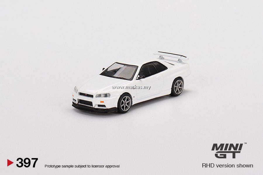 MINI GT 1/64 #397 NISSAN SKYLINE GT-R (R34) V-SPEC N1 WHITE