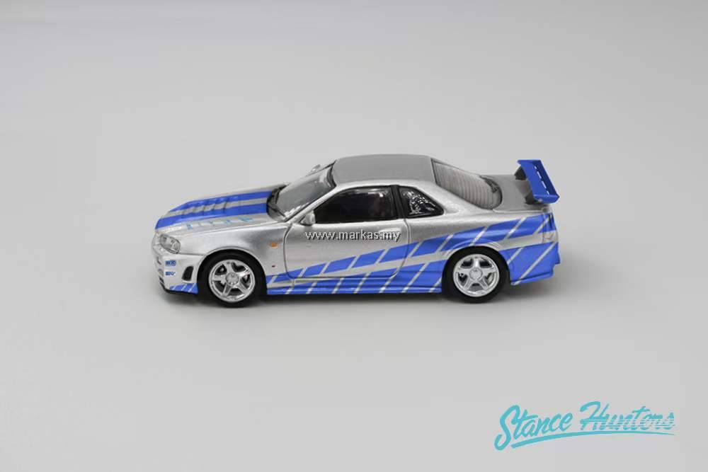 STANCE HUNTERS X ART WORKS 1/64 NISSAN GT-R R34 FAST & FURIOUS WITH FIGURE