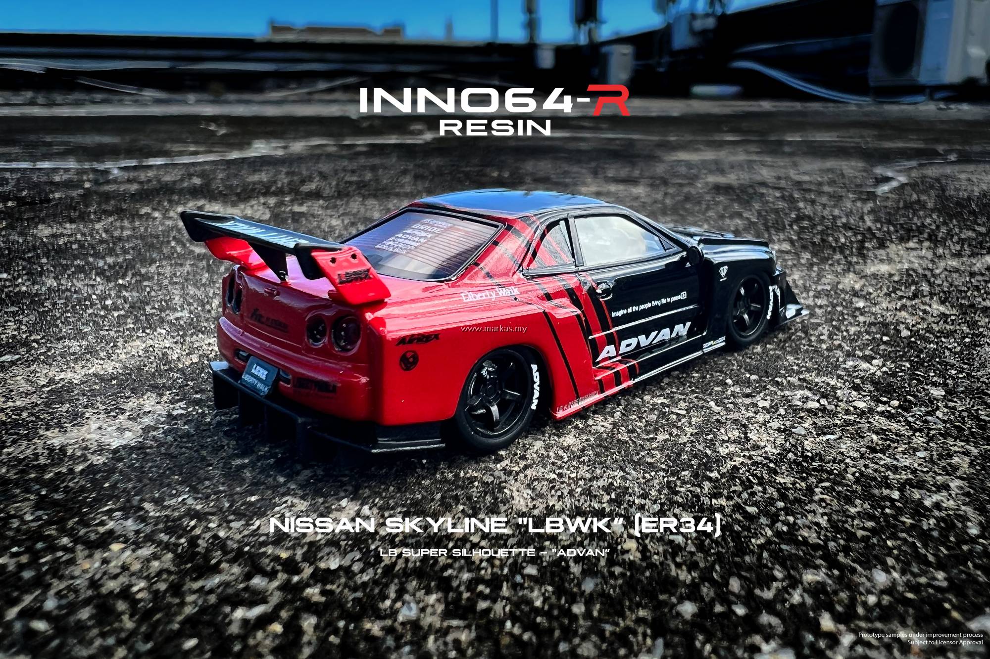 (PO) INNO MODELS INNO64 1/64 NISSAN SKYLINE LBWK ER34 SUPER SILHOUETTE ...