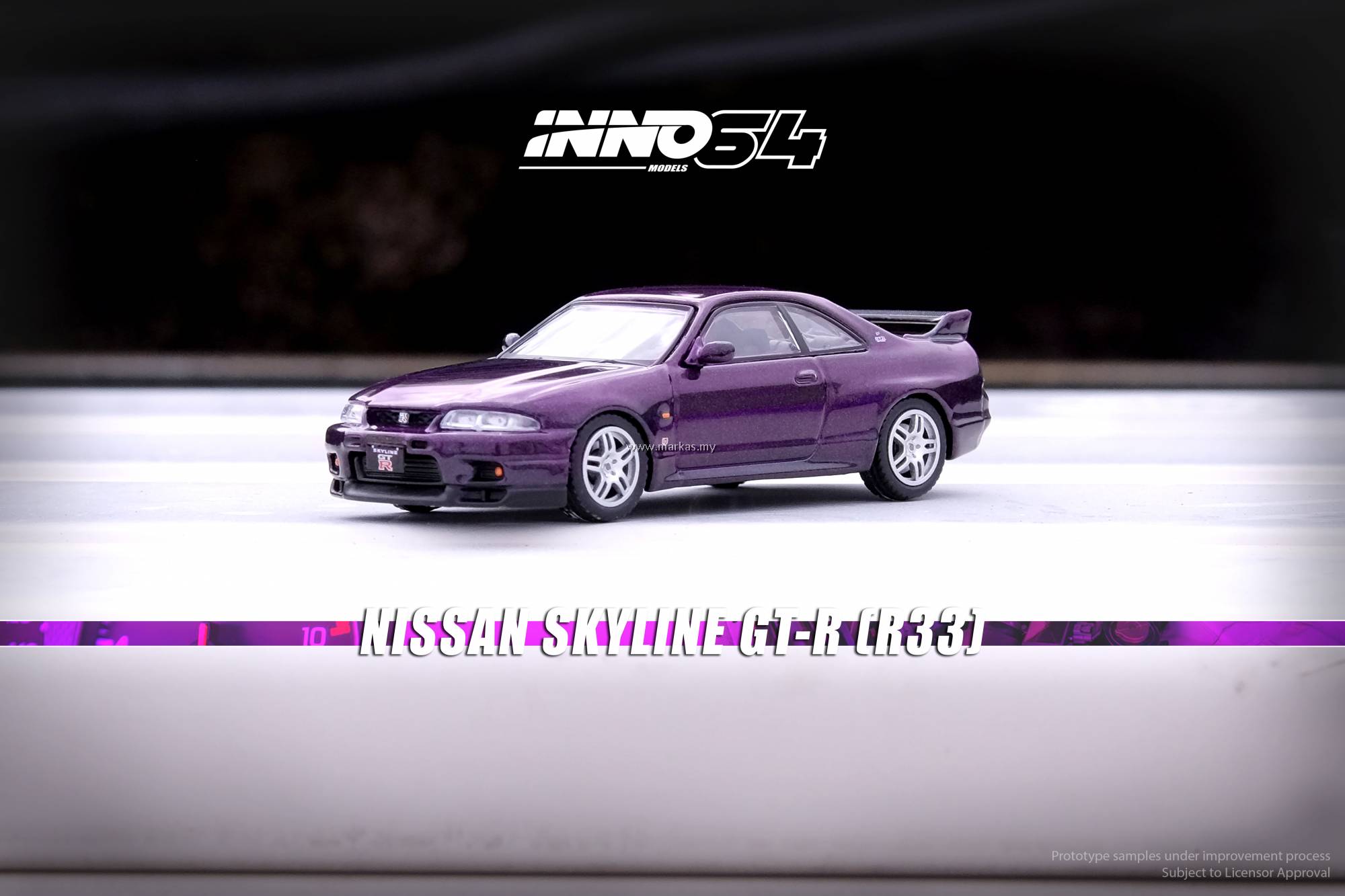 INNO MODELS INNO64 1/64 NISSAN SKYLINE GT-R R33 MIDNIGHT PURPLE