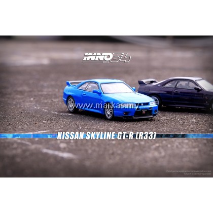 INNO MODELS INNO64 1/64 NISSAN SKYLINE GT-R R33 CHAMPIONSHIP BLUE