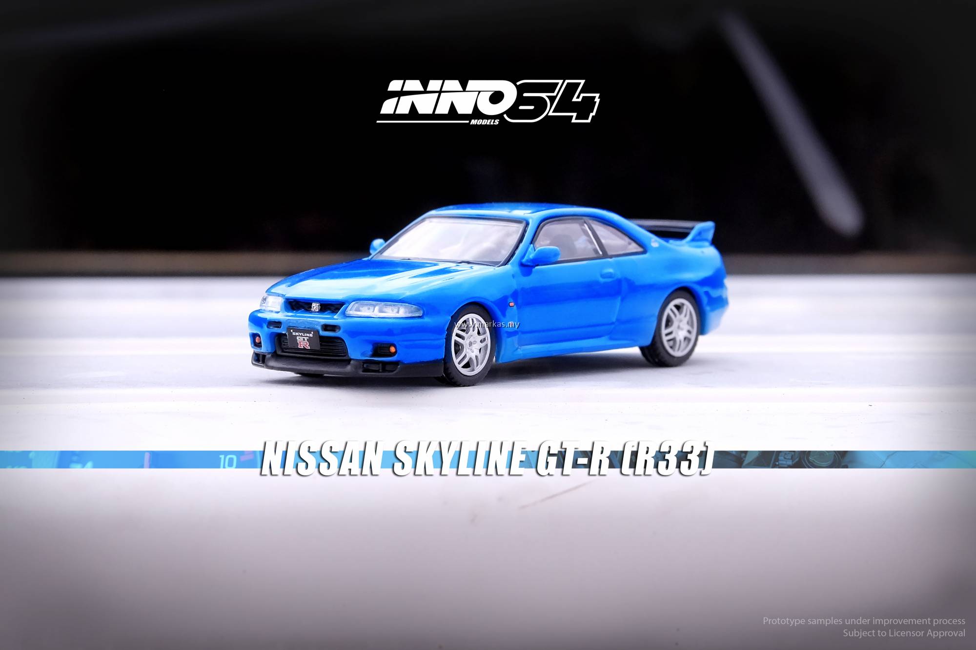 INNO MODELS INNO64 1/64 NISSAN SKYLINE GT-R R33 CHAMPIONSHIP BLUE