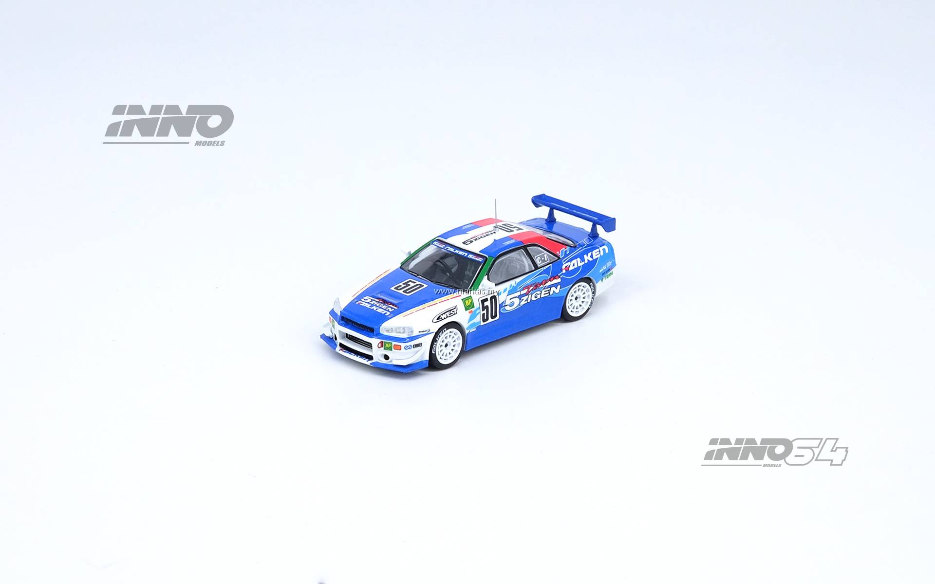 (PO) INNO MODELS INNO64 1/64 NISSAN SKYLINE GT-R R34 #50 5ZIGEN FALKEN ...
