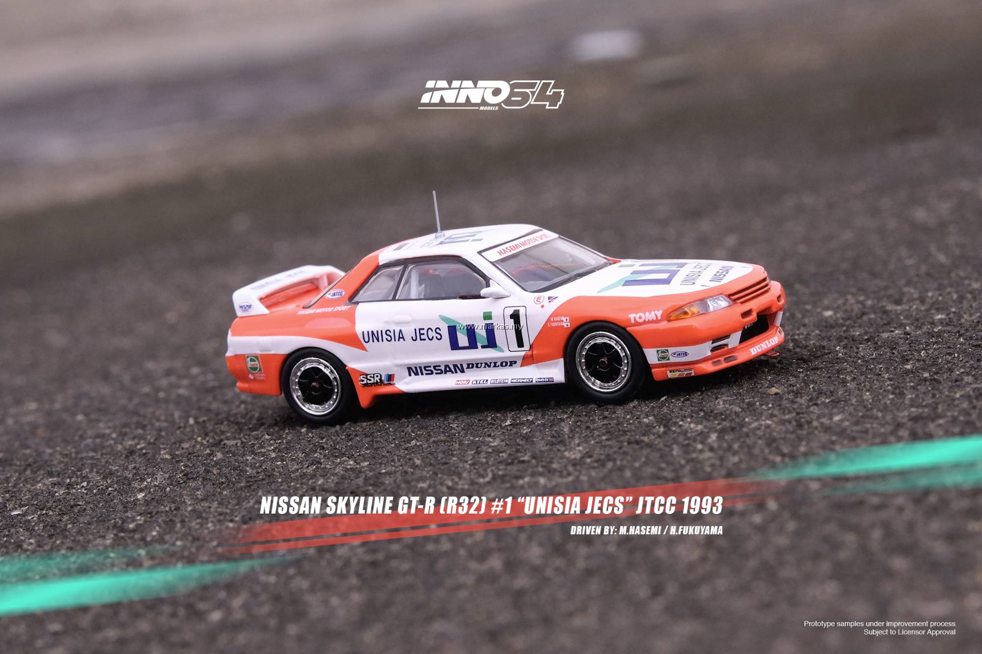 (PO) INNO MODELS INNO64 1/64 NISSAN SKYLINE GT-R R32 #1 UNISIA JECS ...