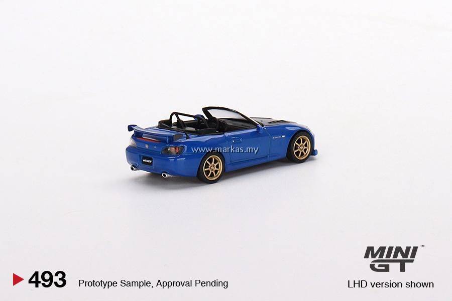 MINI GT 1/64 #493 HONDA S2000 (AP2) MUGEN MONTE CARLO BLUE PEARL