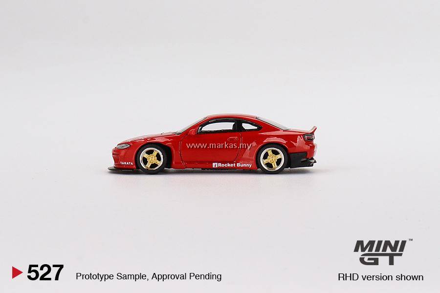 (PO) MINI GT 1/64 #527 NISSAN SILVIA (S15) ROCKET BUNNY RED