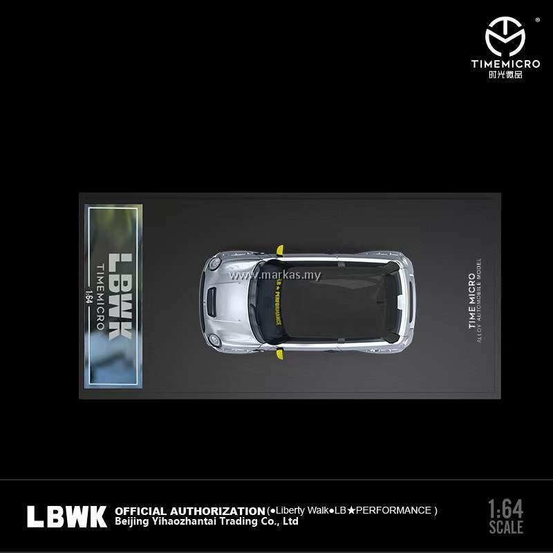 (PO) TIME MICRO 1/64 BMW MINI COOPER LBWK SILVER