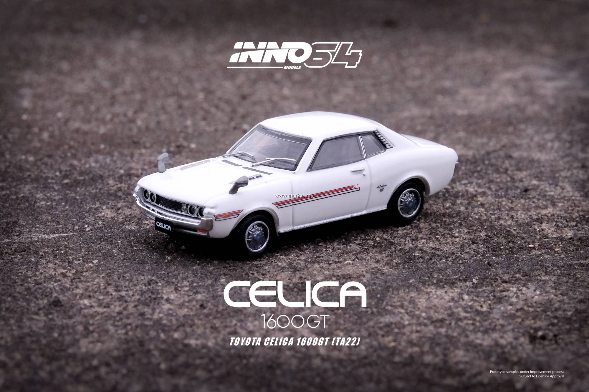 INNO MODELS INNO64 1/64 TOYOTA CELICA 1600GT TA22 WHITE