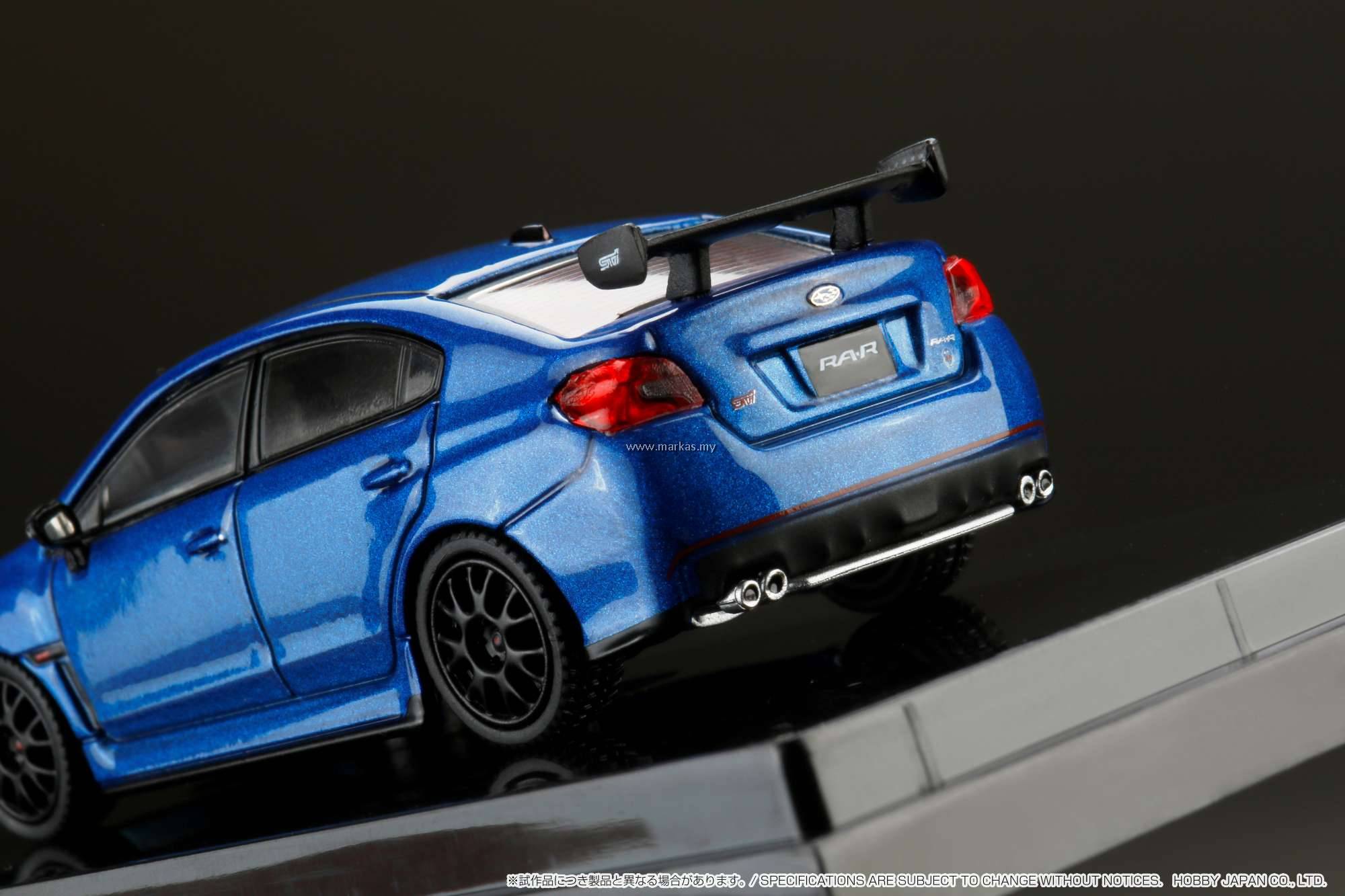 HOBBY JAPAN 1/64 HJ641040BL SUBARU WRX STI RA-R FULL-OPTION WITH ENGINE ...
