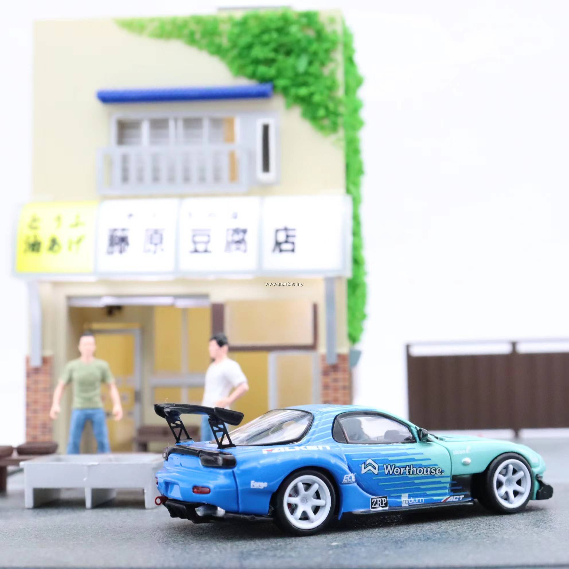 MASTER MODEL 1/64 MAZDA RX7 FD3S FALKEN LIVERY OPENABLE HOOD