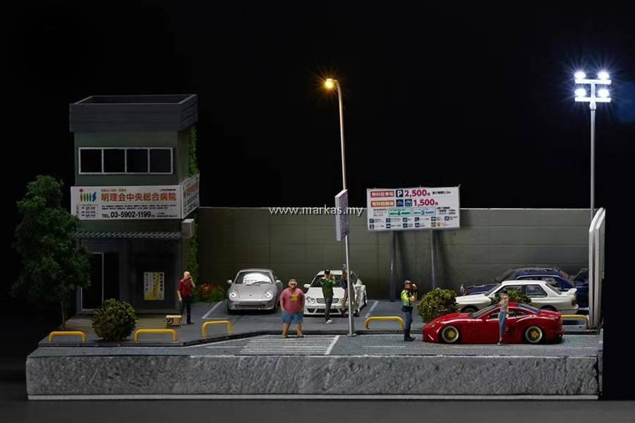 YOU&CAR DIORAMA 1/64 JAPANESE STREET THEME DIORAMA CLINIC & PARKING
