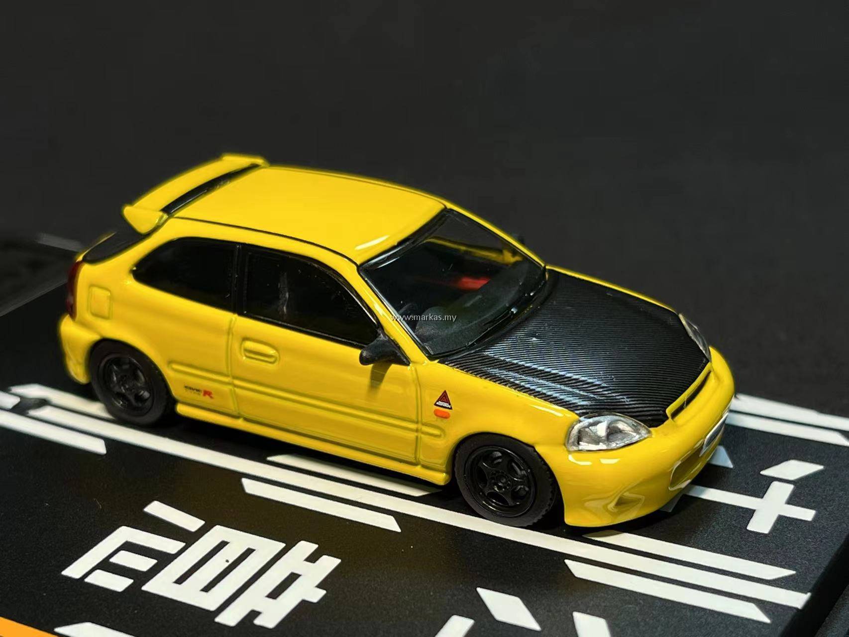 MODELER'S INITIAL D 1/64 HONDA EK9 YELLOW VS TOYOTA AE86 TOFU