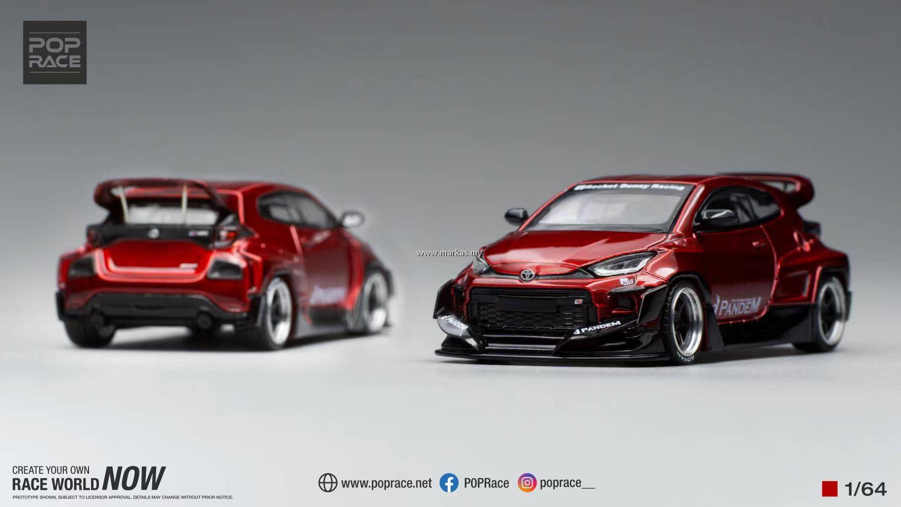 (PO) POP RACE 1/64 GR YARIS PANDEM
