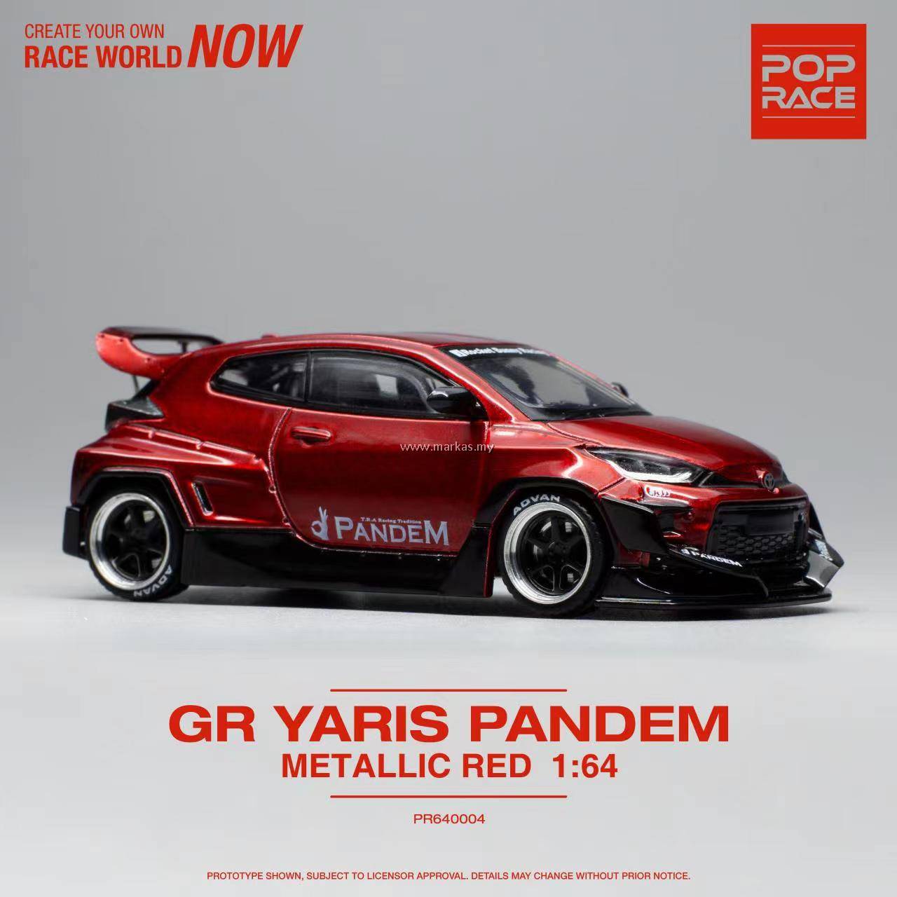 (PO) POP RACE 1/64 GR YARIS PANDEM