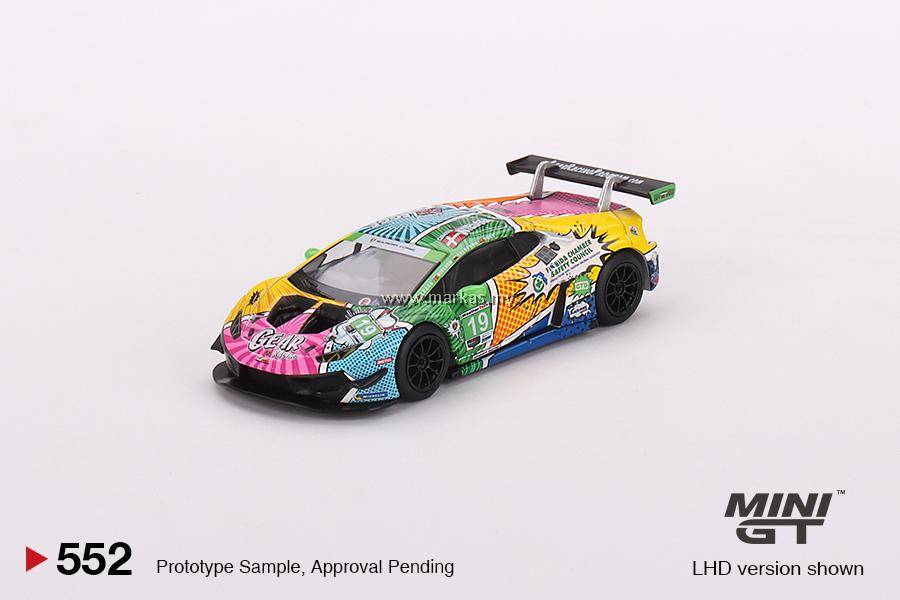 (PO) MINI GT 1/64 #552 LAMBORGHINI HURACAN GT3 Evo #19 GEAR RACING 2020 ...