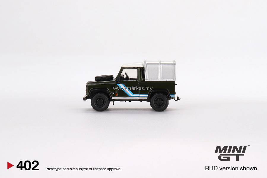 MINI GT 1/64 #402 LAND ROVER DEFENDER 90 PICKUP BRONZE GREEN