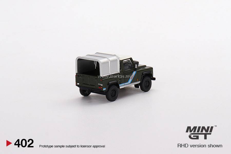 MINI GT 1/64 #402 LAND ROVER DEFENDER 90 PICKUP BRONZE GREEN