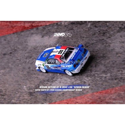 INNO MODELS INNO64 1/64 NISSAN SKYLINE GT-R R34 #50 5ZIGEN FALKEN SUPER ...