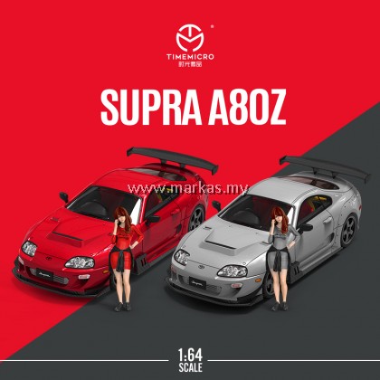TIME MICRO 1/64 TOYOTA SUPRA A80 RED WITH FIGURE