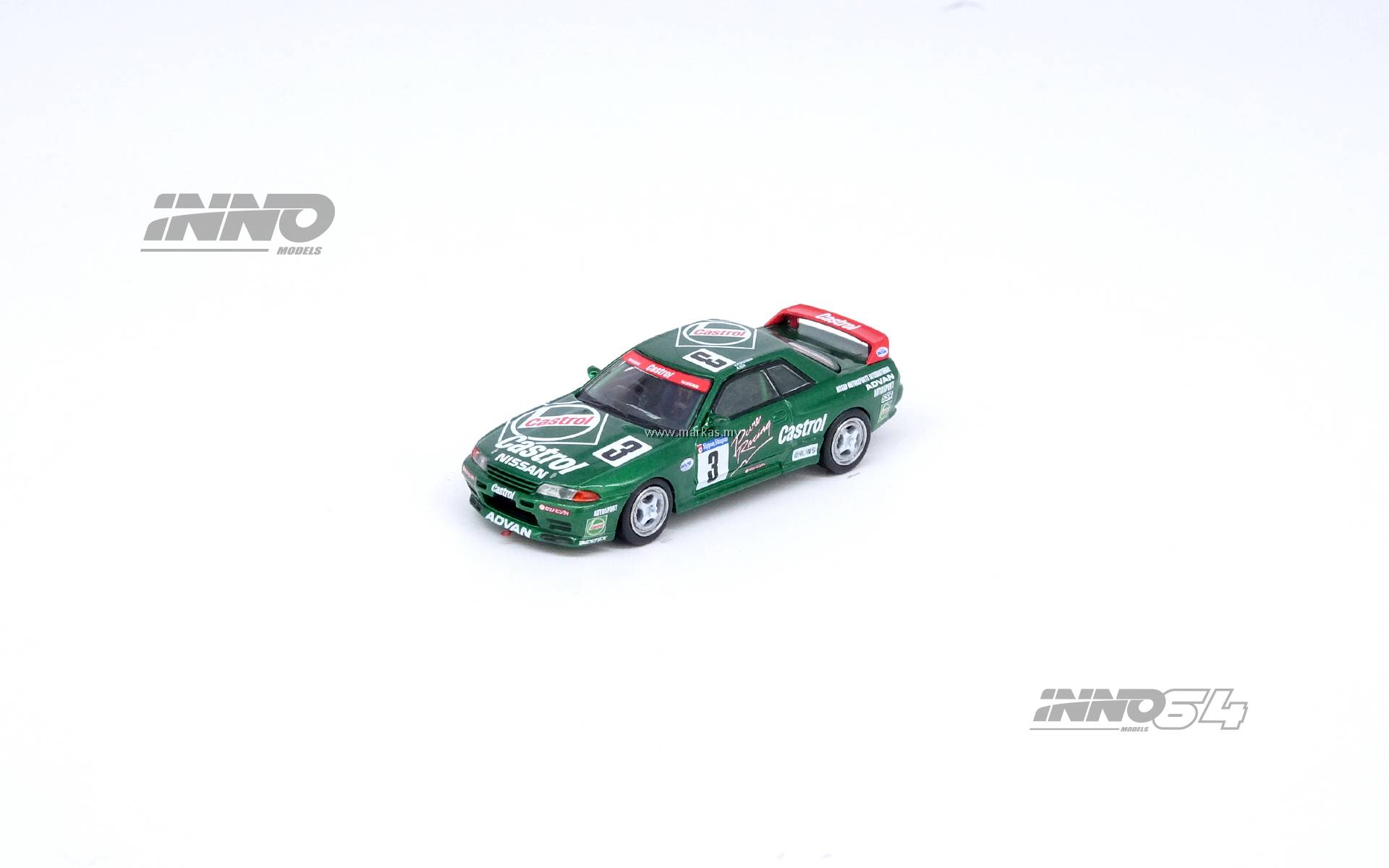 (PO) INNO MODELS INNO64 1/64 NISSAN SKYLINE GT-R R32 #3 CASTROL SUPER ...