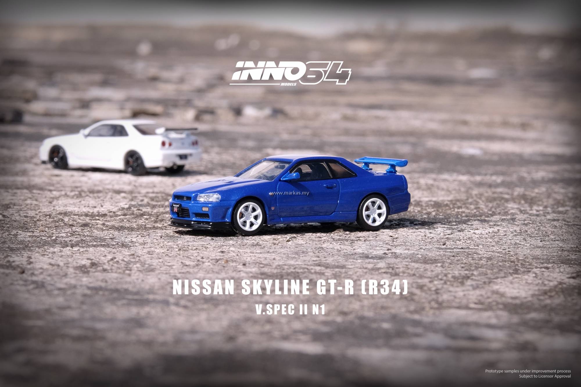 (PO) INNO MODELS INNO64 1/64 NISSAN SKYLINE GT-R R34 V-SPEC II NUR ...