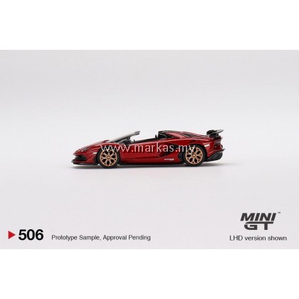 MINI GT 1/64 #506 LAMBORGHINI AVENTADOR SVJ ROADSTER ROSSO EFESTOS