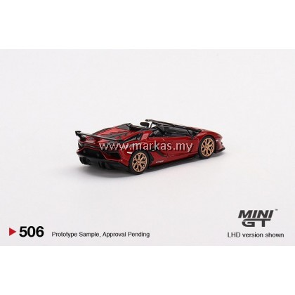 MINI GT 1/64 #506 LAMBORGHINI AVENTADOR SVJ ROADSTER ROSSO EFESTOS