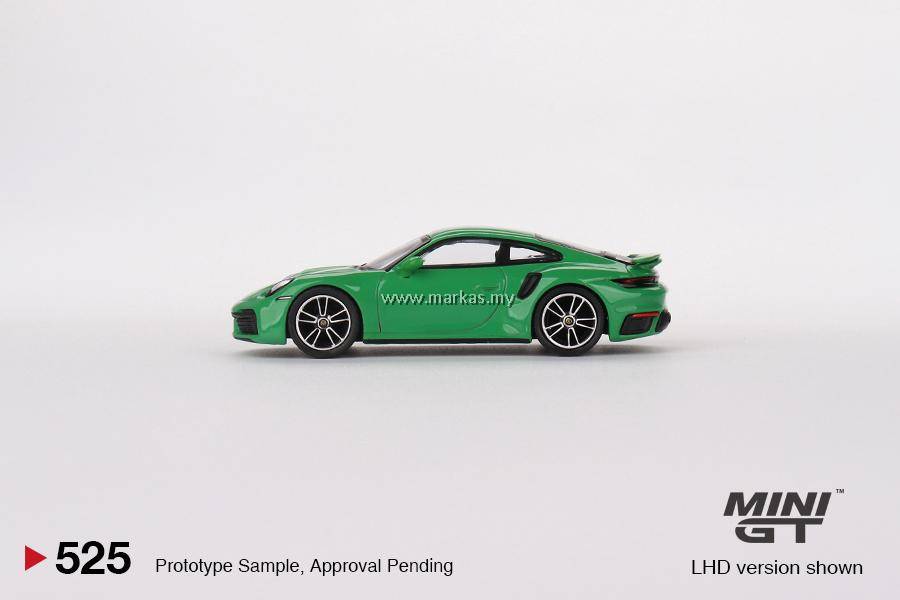 MINI GT 1/64 #525 PORSCHE 911 TURBO S PHYTON GREEN
