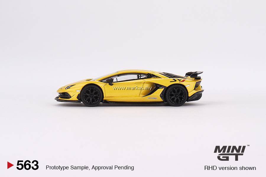 (PO) MINI GT 1/64 #563 LAMBORGHINI AVENTADOR SVJ NEW GIALLO ORION