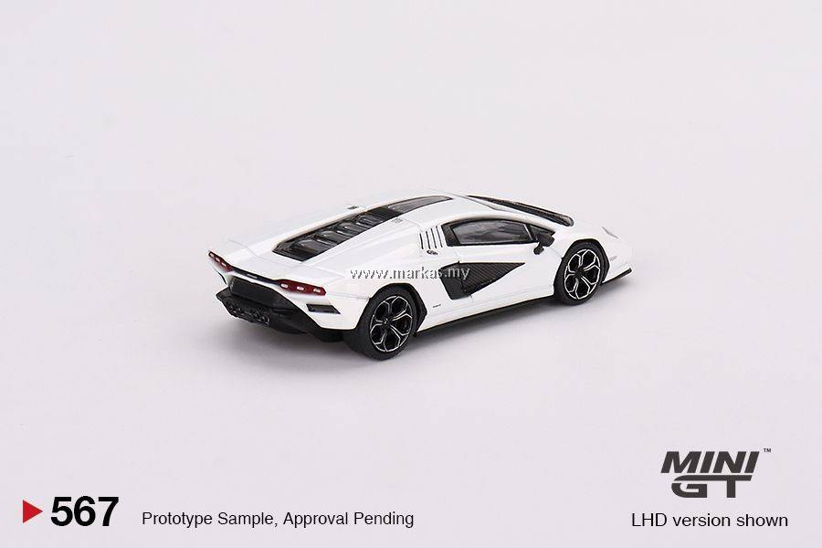 (PO) MINI GT 1/64 #567 LAMBORGHINI COUNTACH LPI 800-4 BIANCO SIDERALE