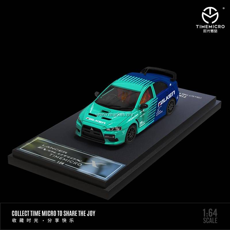 (PO) TIME MICRO 1/64 MITSUBISHI LANCER EVO X FALKEN LIVERY