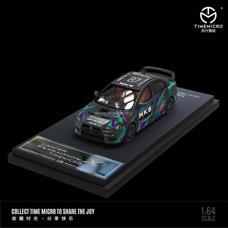 (PO) TIME MICRO 1/64 MITSUBISHI LANCER EVO X HKS LIVERY