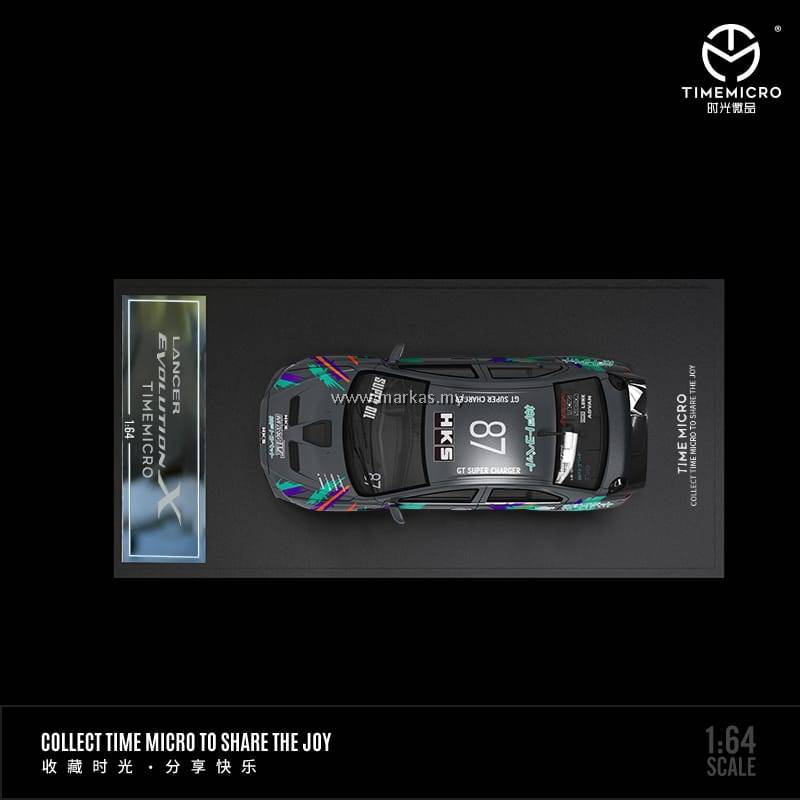 (PO) TIME MICRO 1/64 MITSUBISHI LANCER EVO X HKS LIVERY