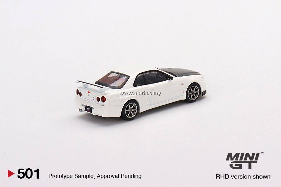 MINI GT 1/64 #501 NISSAN SKYLINE GT-R R34 V-SPEC II N1 WHITE
