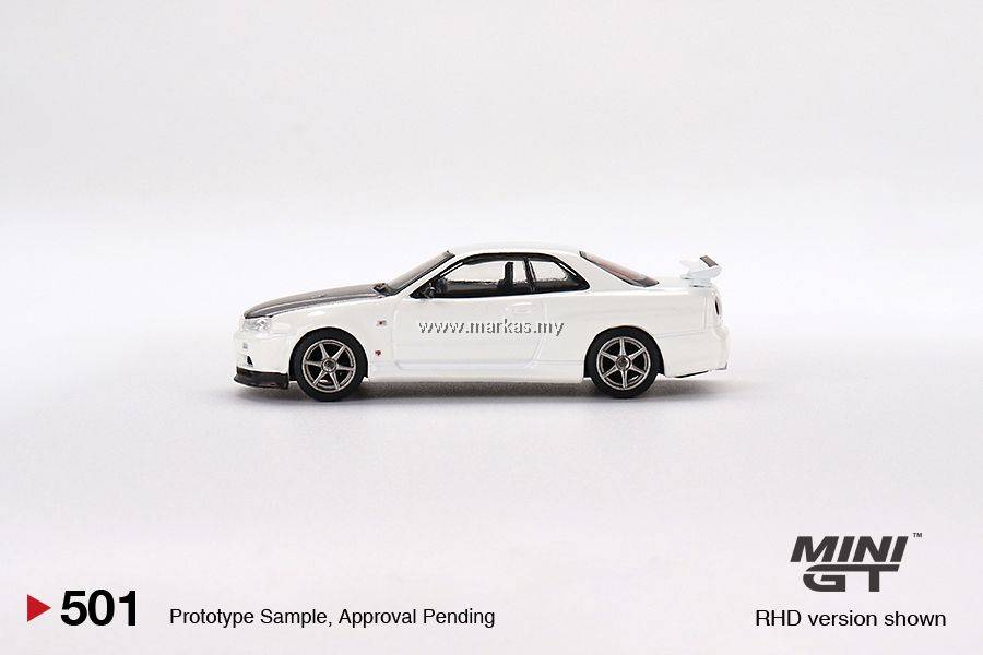 MINI GT 1/64 #501 NISSAN SKYLINE GT-R R34 V-SPEC II N1 WHITE
