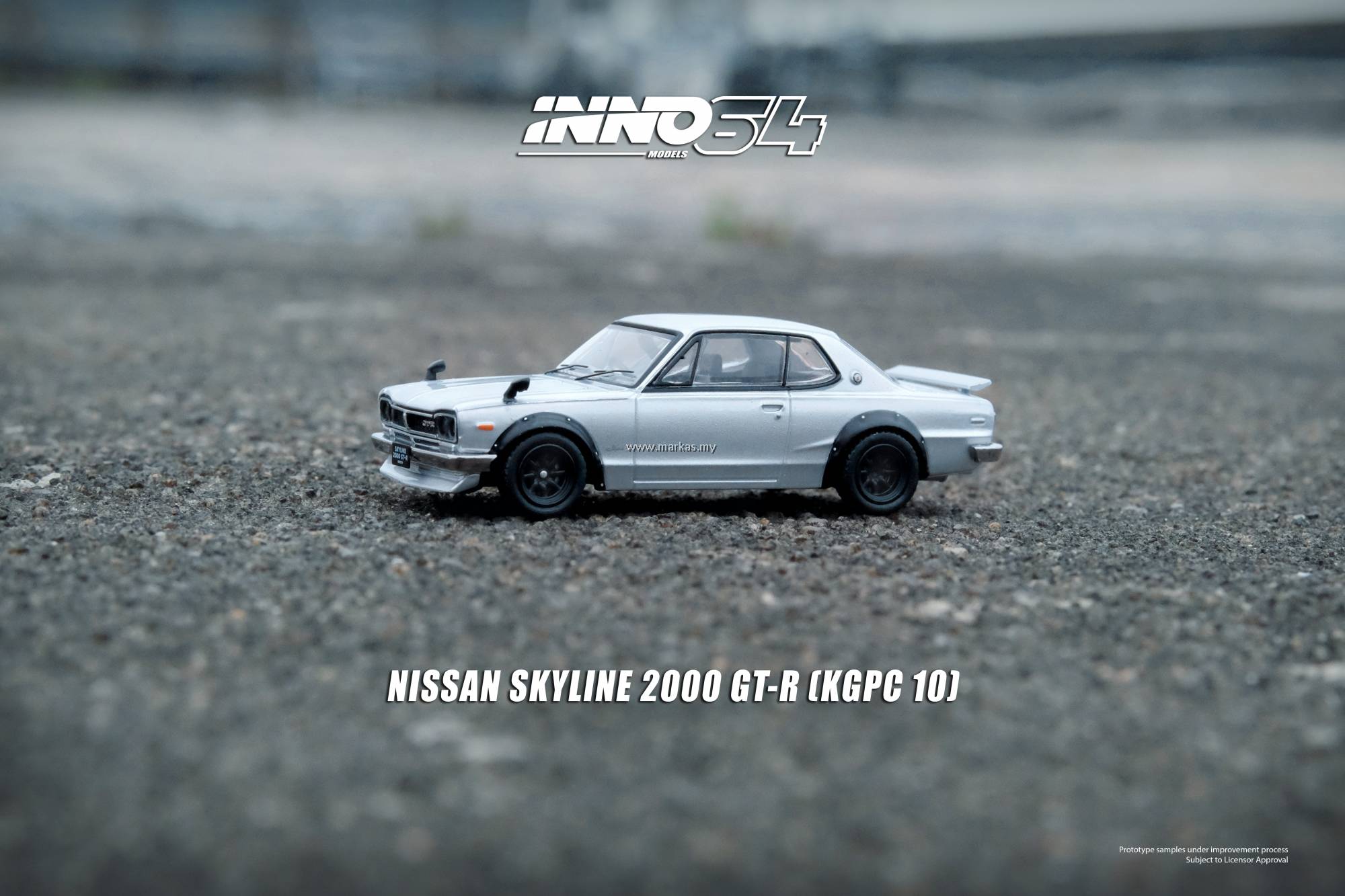INNO MODELS INNO64 1/64 NISSAN SKYLINE 2000 GT-R KPGC10 SILVER