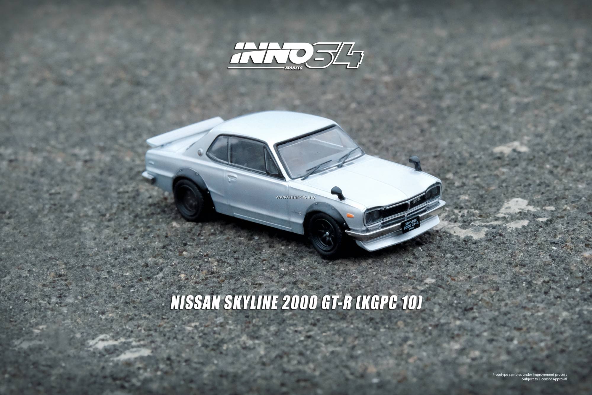 INNO MODELS INNO64 1/64 NISSAN SKYLINE 2000 GT-R KPGC10 SILVER