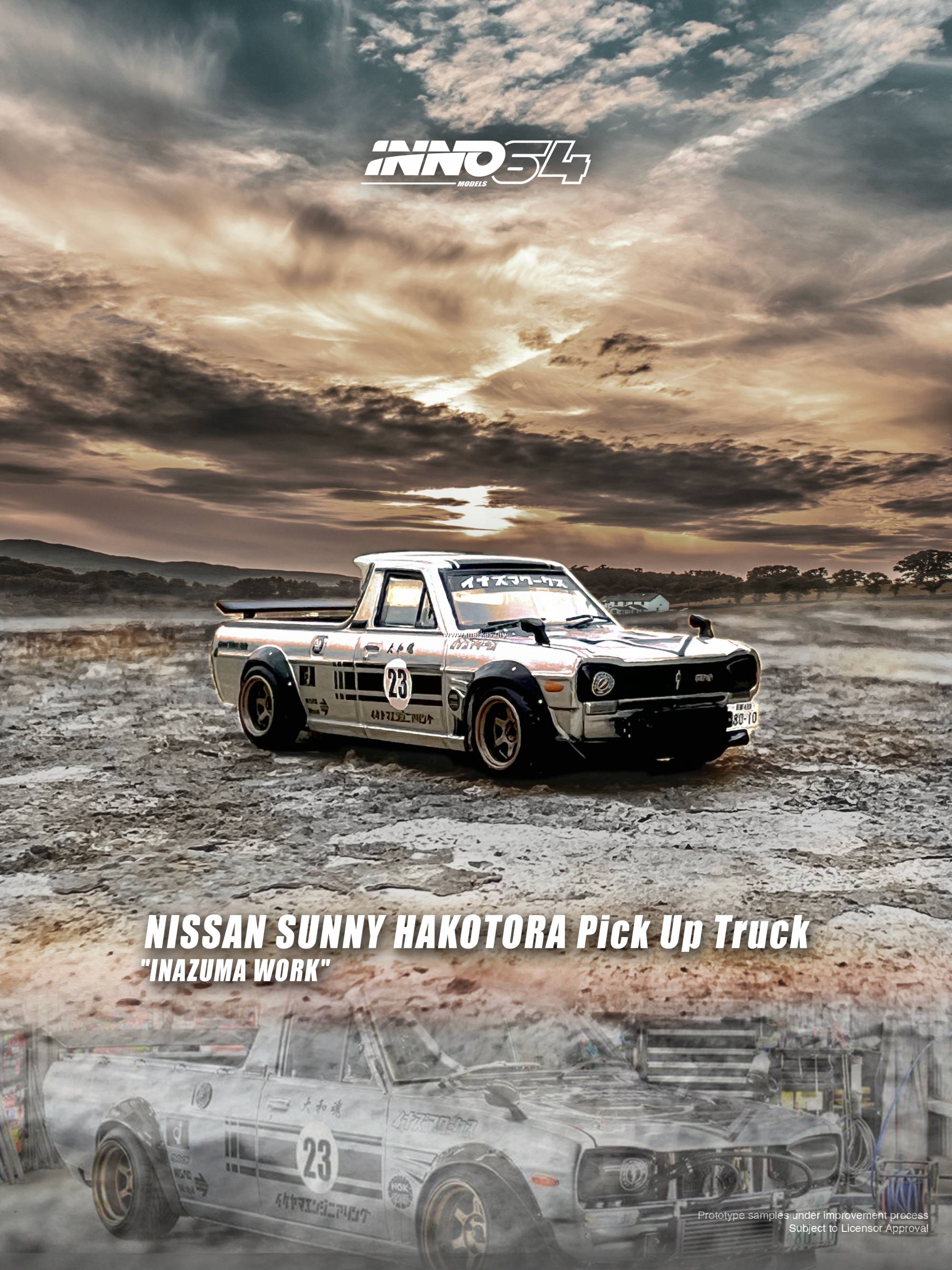 (PO) INNO MODELS INNO64 1/64 NISSAN SUNNY HAKOTORA PICK UP TRUCK ...