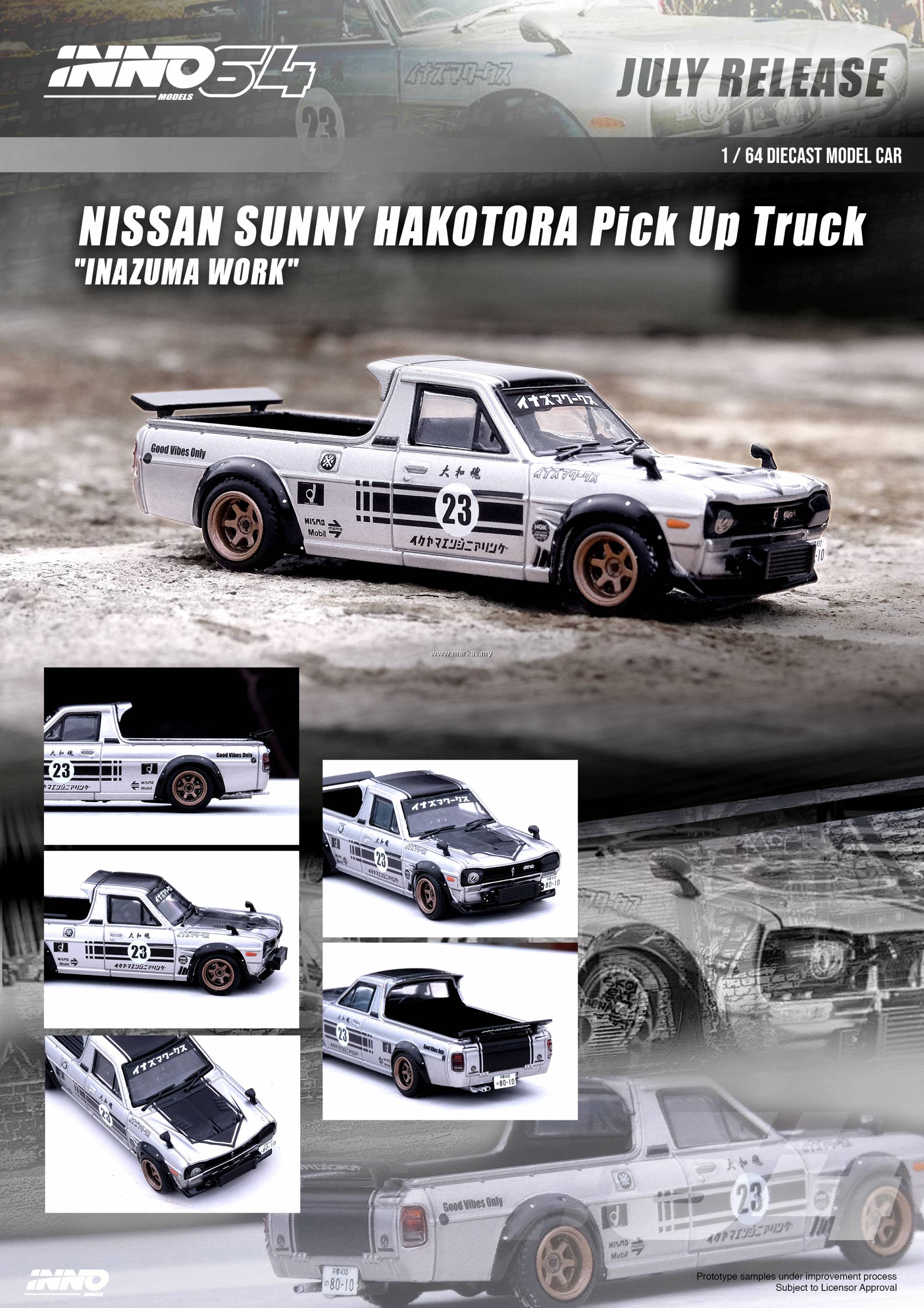 (PO) INNO MODELS INNO64 1/64 NISSAN SUNNY HAKOTORA PICK UP TRUCK ...
