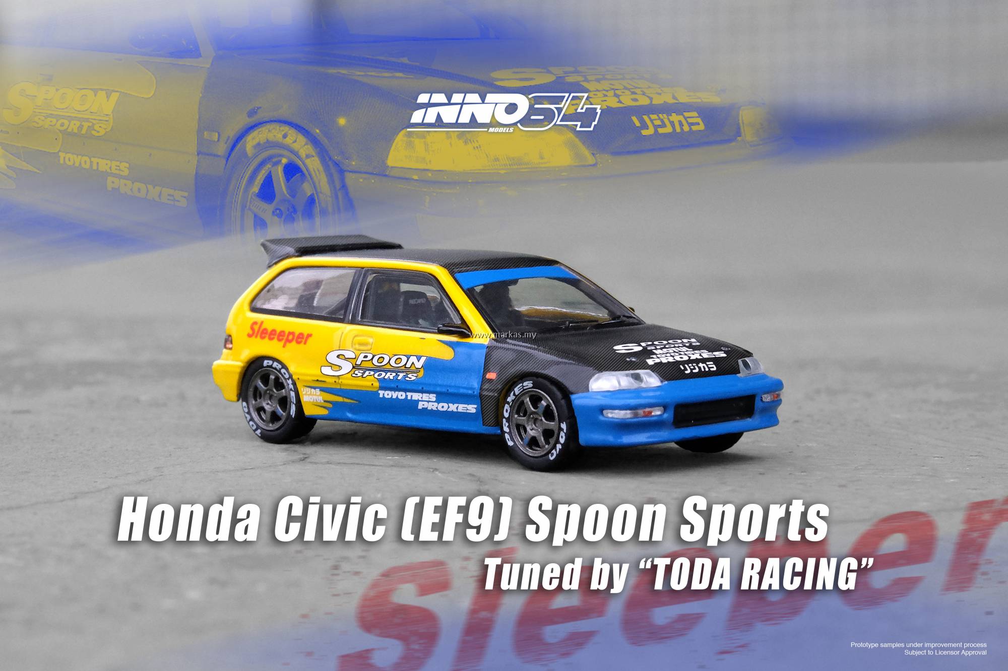 (PO) INNO MODELS INNO64 1/64 HONDA CIVIC (EF9) SPOON LIVERY TUNED BY ...