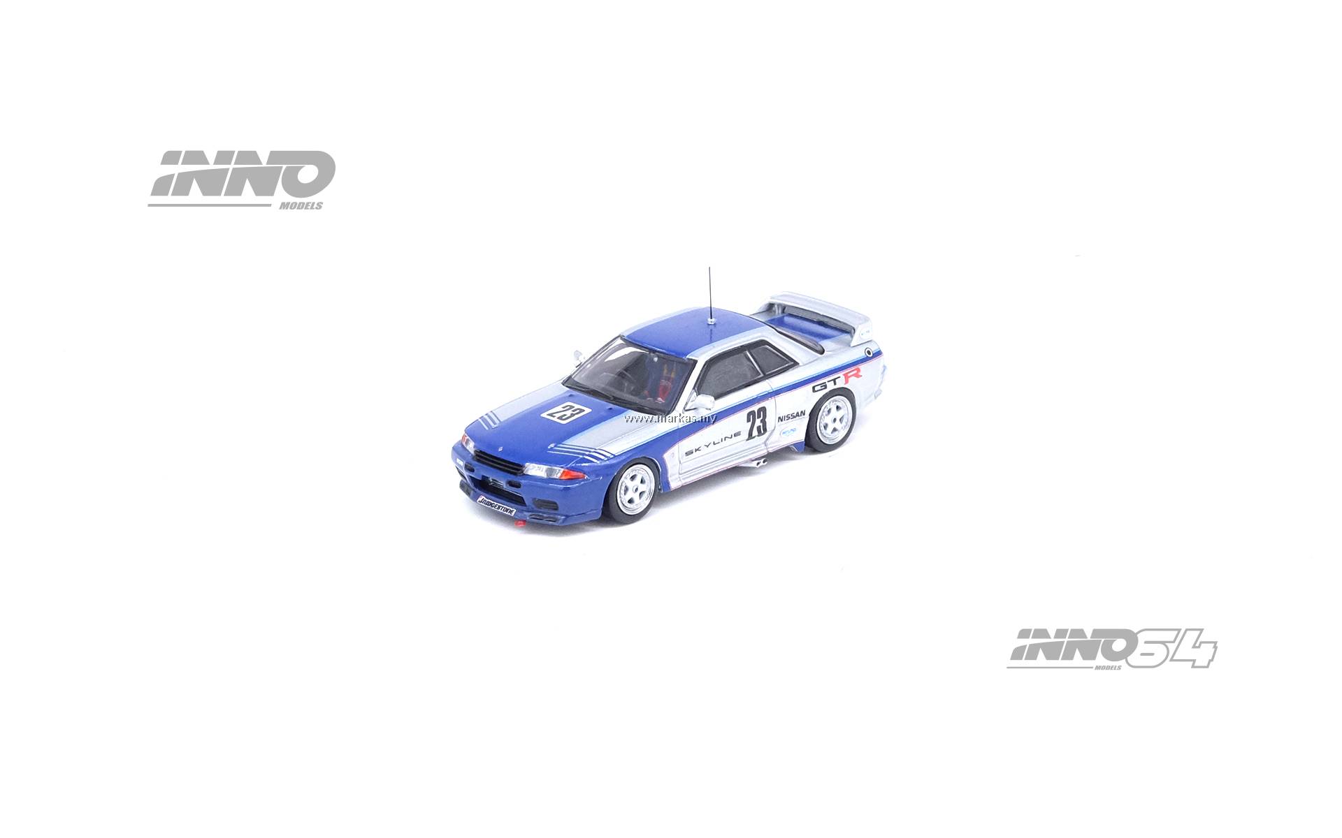 (PO) INNO MODELS INNO64 1/64 NISSAN SKYLINE GT-R (R32) GR.A TEST CAR 1989