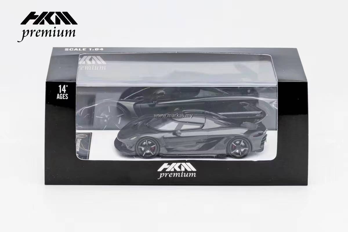 HKM PREMIUM 1/64 KOENIGSEGG JESKO ATTACK FULL CARBON BLACK