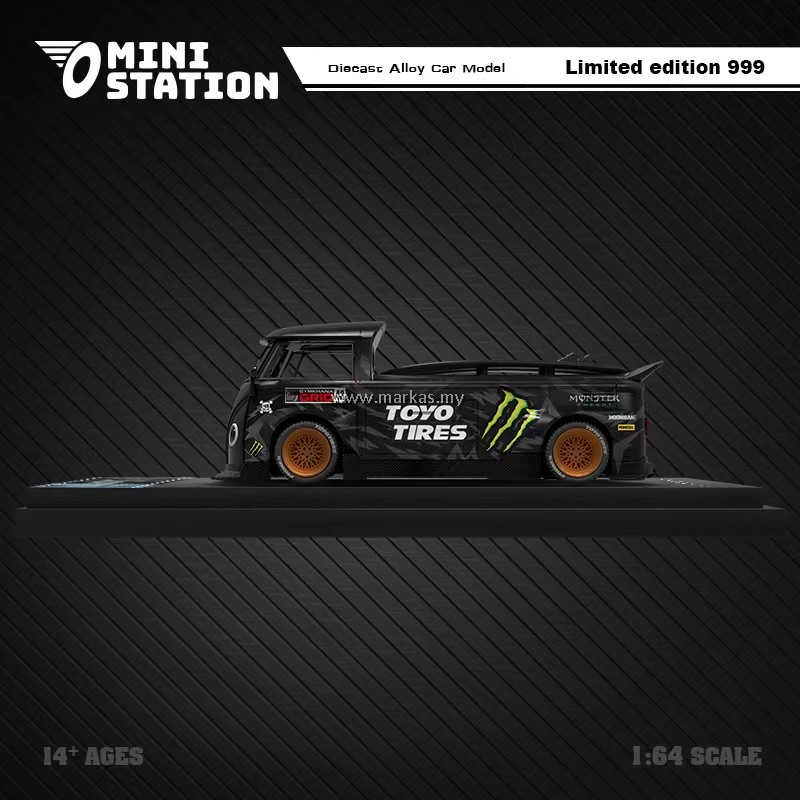 MINI STATION 1/64 HOONIGAN RWB VW T1 PICKUP BLOCK43