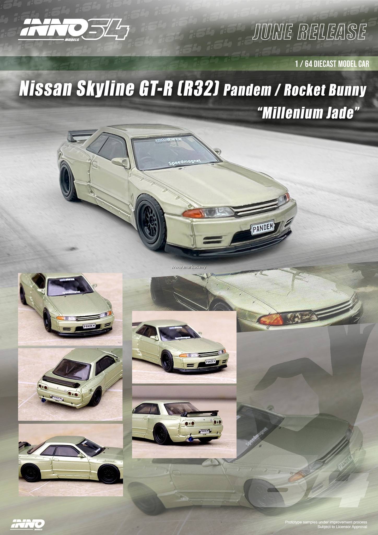INNO MODELS INNO64 1/64 NISSAN SKYLINE GT-R R32 PANDEM / ROCKET BUNNY ...