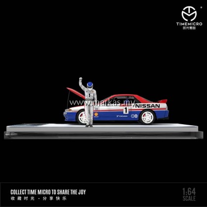 (PO) TIME MICRO 1/64 NISSAN GT-R R32 BATHURST 1000 #1 RACE CAR WITH FIGURE