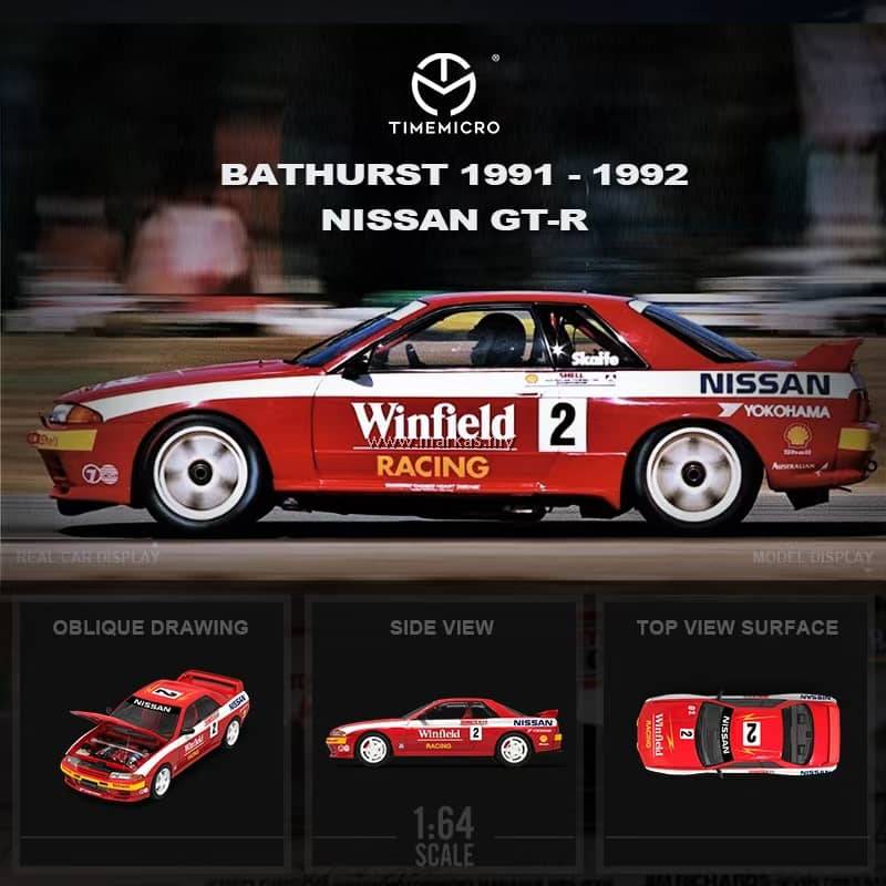 (PO) TIME MICRO 1/64 NISSAN GT-R R32 BATHURST 1000 #2 WINFIELD RACING