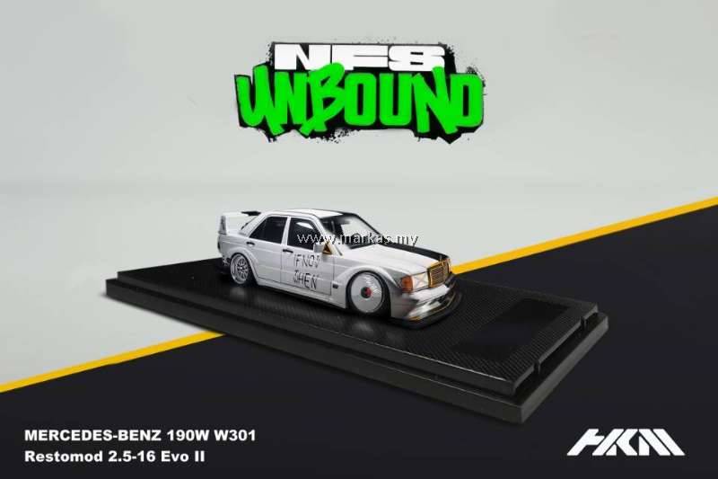 (PO) HKM PREMIUM 1/64 MERCEDES BENZ 190W W301 RESTOMOD 2.5-16 EVO II ...