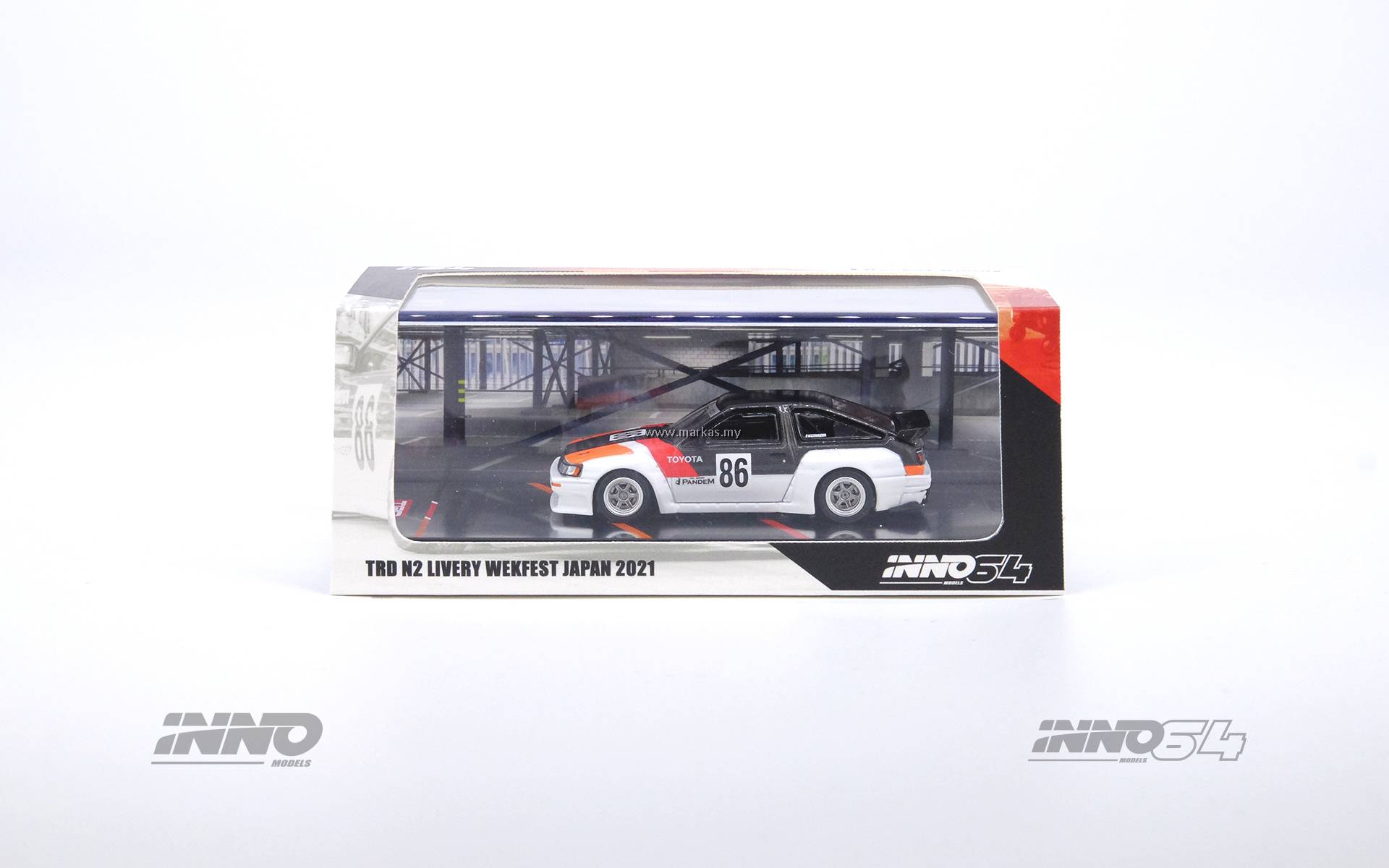 (PO) INNO MODELS INNO64 1/64 TOYOTA AE86 LEVIN INAZUMA WORX PANDEM ...